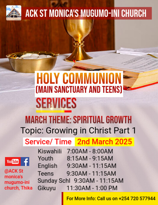 Copy of Purple List-based Holy Communion Sunday Church Poster Flyer (us ...