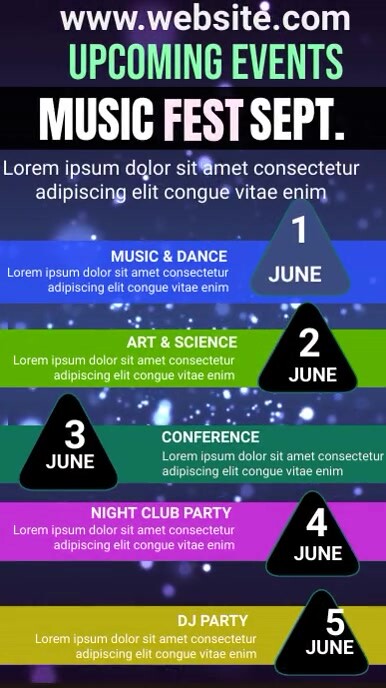 Purple List-based Music Fest Events Template | PosterMyWall