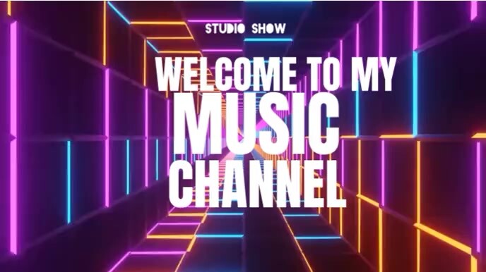 Purple List-based Neon Welcome To My Music D Template | PosterMyWall