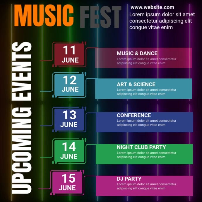 Copy of Purple List-based Upcoming Event Instagram Post | PosterMyWall