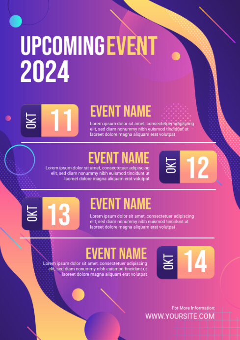 Copy of Purple List-based Upcoming Event Poster Flyer A4 | PosterMyWall