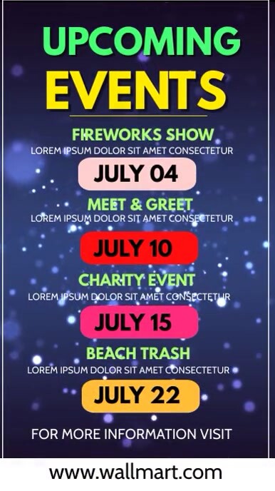 Purple List-based Upcoming Events Instagram S Template | PosterMyWall