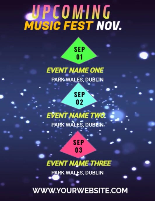 Purple List-based Upcoming Music Fest Flyer (us Letter) Template ...