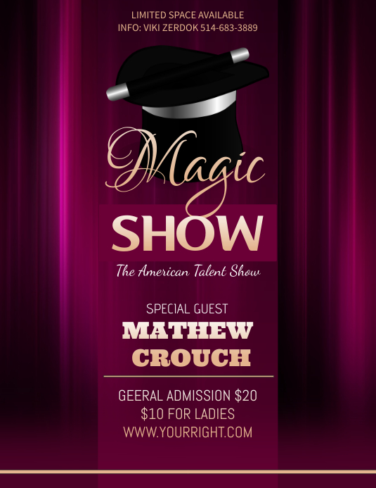 Purple Magic Show Fyer Template | PosterMyWall