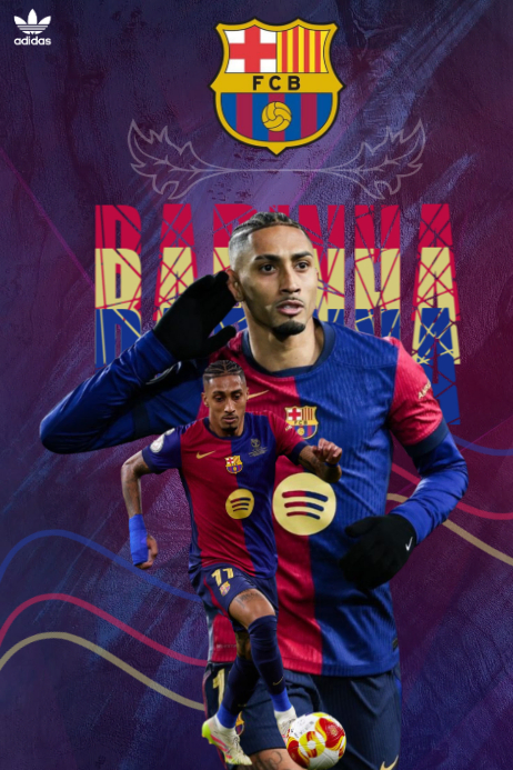 Purple Maksimalis Barcakona Fc Baground Yellow Red Blue Rapinha Poster ...