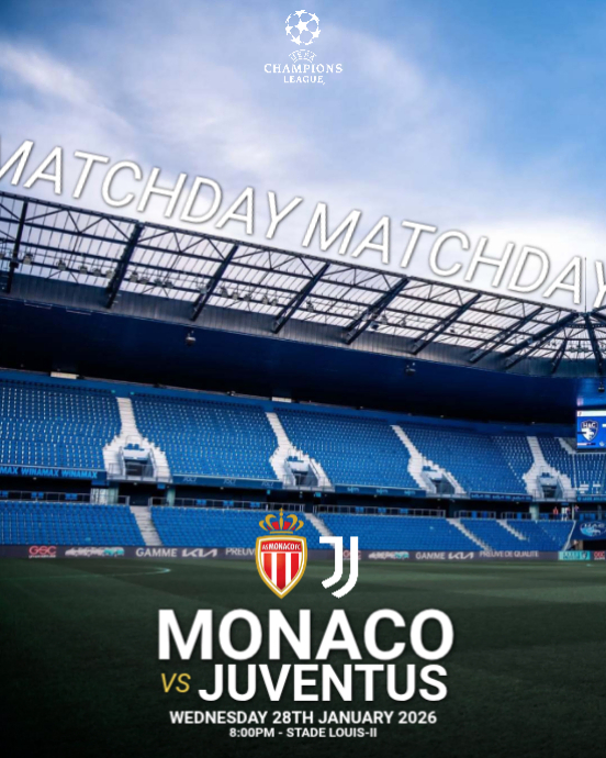 Purple Maksimalis Monaco Vs Juventus Uefa Champions League Instagram ...