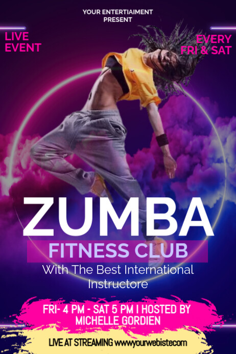 Copy of Purple Maksimalis Zumba Poster | PosterMyWall