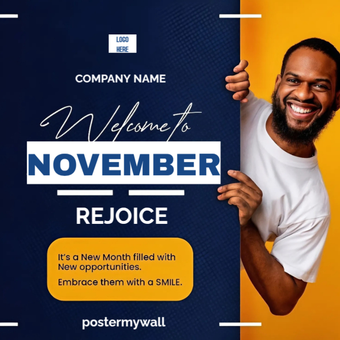 Plantilla de Purple Maximalist Welcome November — Fresh Opportunities ...