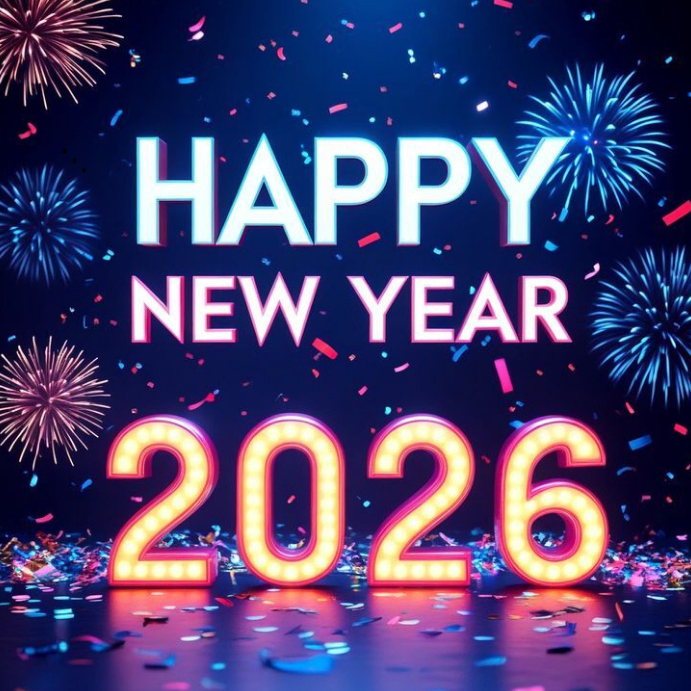 Purple Maximalist 2026 Celebration New Year Greeting Instagram Post ...