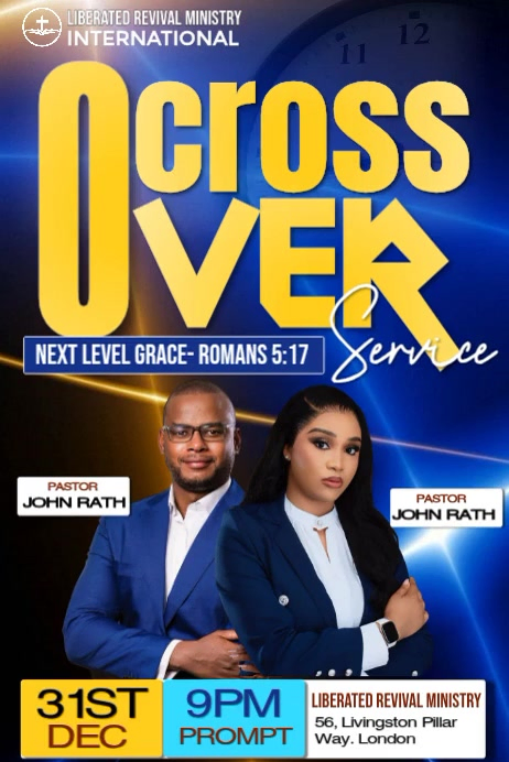 Purple Maximalist 2026 Crossover Night Video Template Poster | PosterMyWall