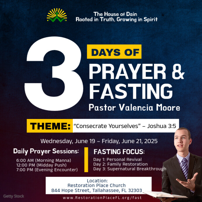 Copy of Purple Maximalist 3 Days Of Prayer & Fasting Instagram Post | PosterMyWall