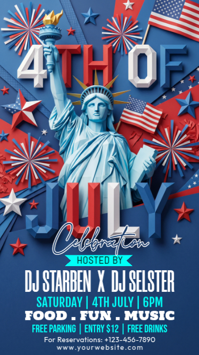 4th Of July Celebration Template | PosterMyWall