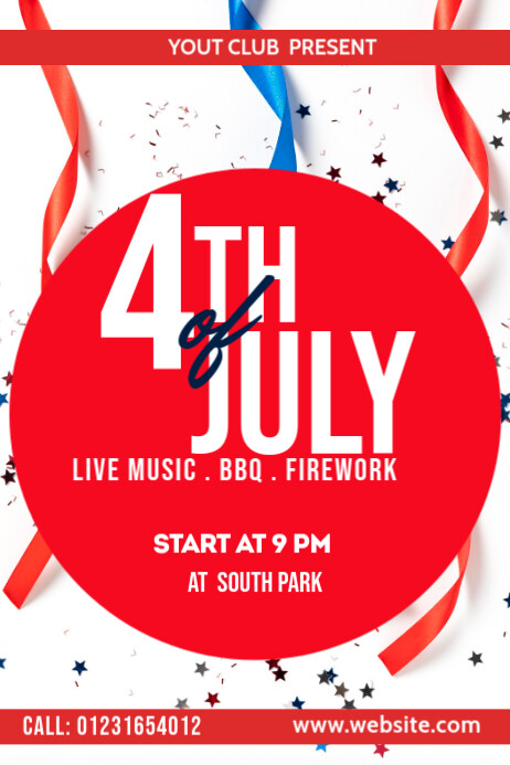 Purple Maximalist 4th Of July Event Poster Template | PosterMyWall