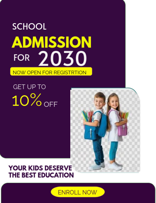 Purple Maximalist Admission Flyer (us Letter) Template | PosterMyWall