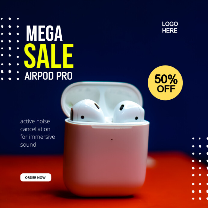Purple Maximalist Airpod Sale Instagram Post Template | PosterMyWall