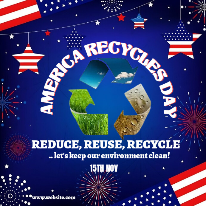 Copy of Purple Maximalist America Recycles Day Instagram Post ...