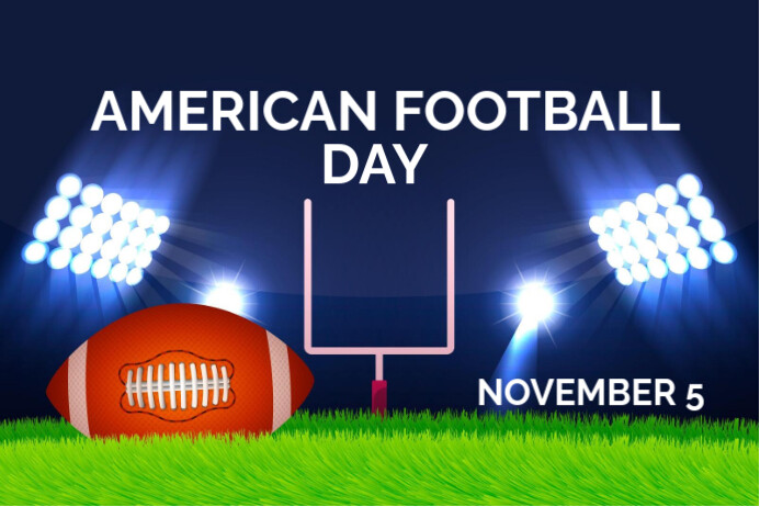 Copy of Purple Maximalist American Football Day Poster | PosterMyWall