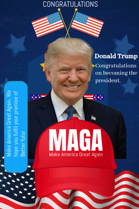 Purple Maximalist American Presidents Donald Trump Congratulations ...