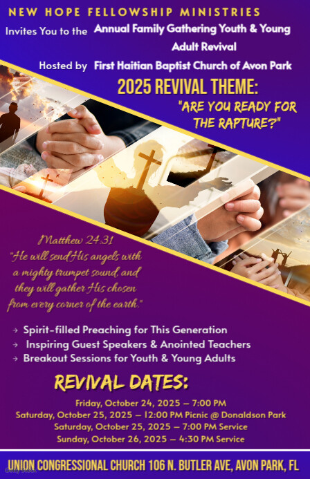 Purple Maximalist Annual Family Gathering Youth & Young Adult Revival ...
