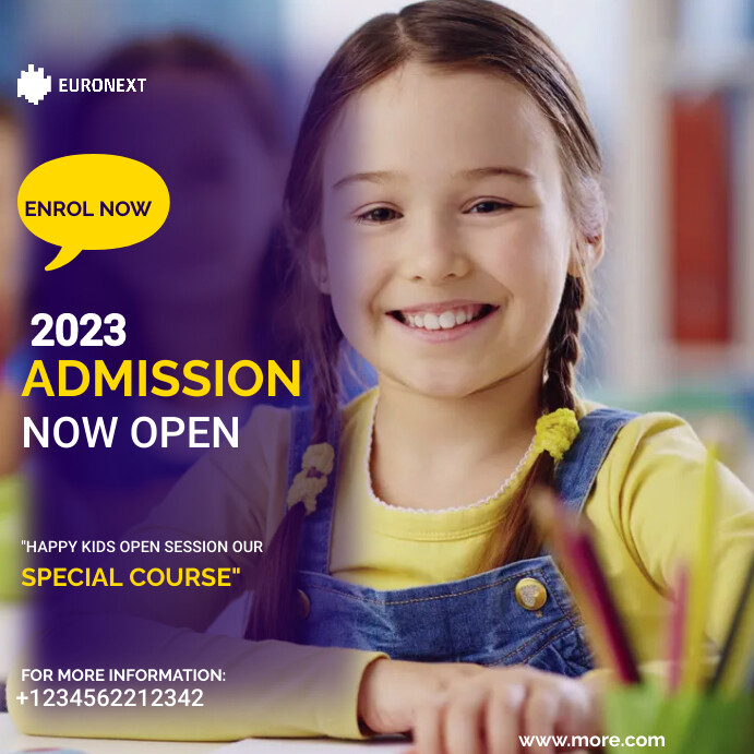 Purple Maximalist Back To School Admission Po Template | PosterMyWall