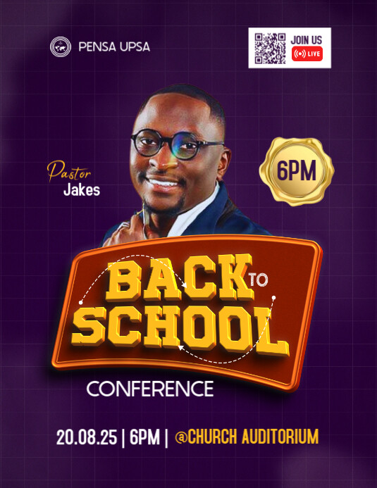 Copy of Purple Maximalist Back To School Conference Flyer – Editable ...