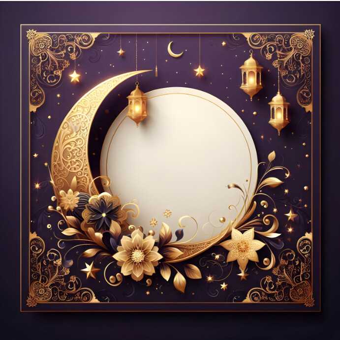 Copy of Purple Maximalist Barka Da Eid Alha Mubarak T | PosterMyWall