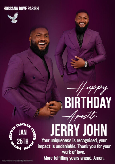 Copy of Purple Maximalist Birthday A4 | PosterMyWall