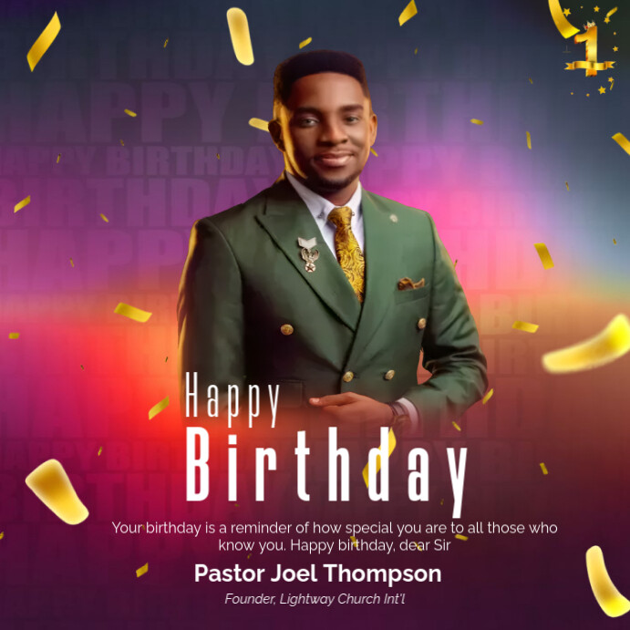 Purple Maximalist Birthday Design Square (1:1) Template | PosterMyWall