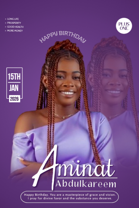 Purple Maximalist Birthday Flyer Banner 4' × 6' Template | PosterMyWall