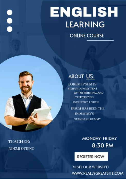 Purple Maximalist Blue A2 Template | PosterMyWall