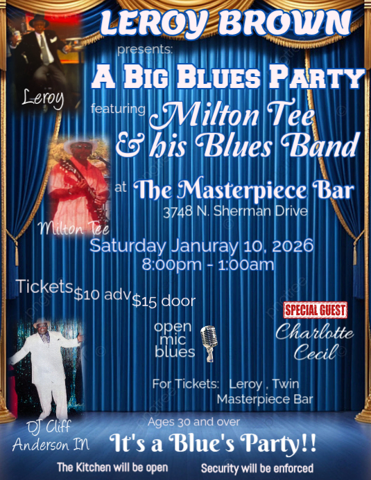 Purple Maximalist Blues Band Music Party Flyer (us Letter) Template ...