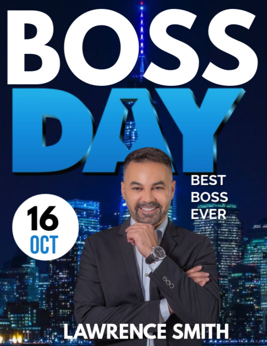 Copy of Purple Maximalist Boss Day Flyer (us Letter) | PosterMyWall