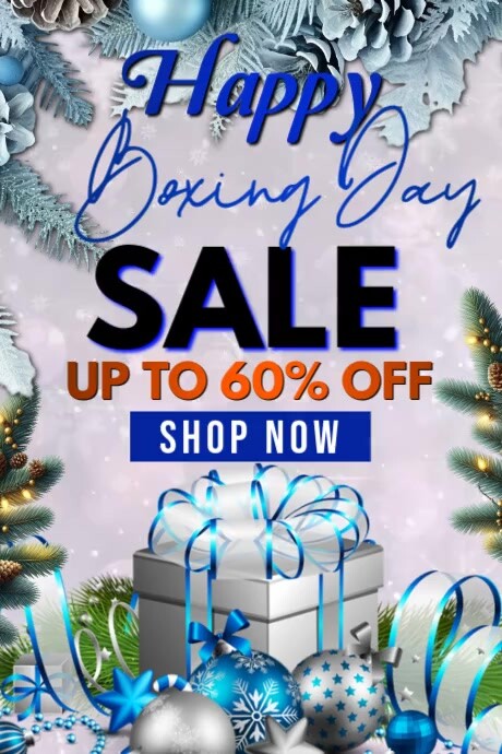 Purple Maximalist Boxing Day Banner 4' × 6' Template | PosterMyWall