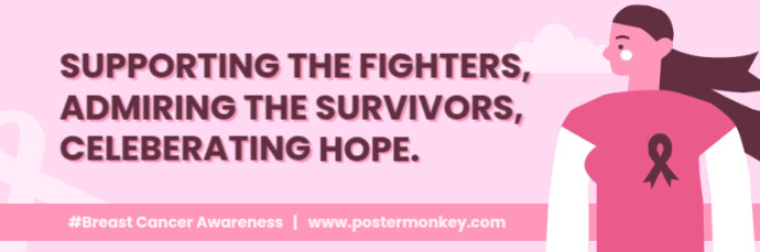 Purple Maximalist Breast Cancer Awareness Email Header Template ...