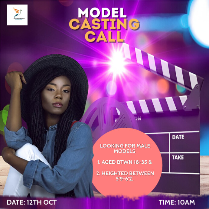 Copy of Purple Maximalist Casting Flyers Instagram Po | PosterMyWall