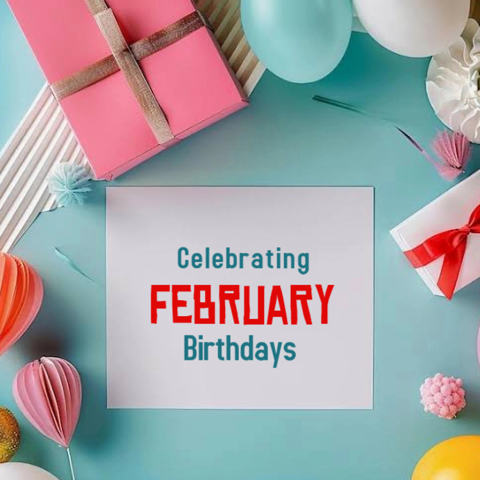 Plantilla de Purple Maximalist Celebrating February Birthdays Instagram ...