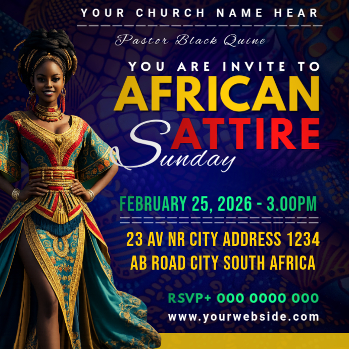 Copy of Purple Maximalist Church African Attir Instagram Post ...