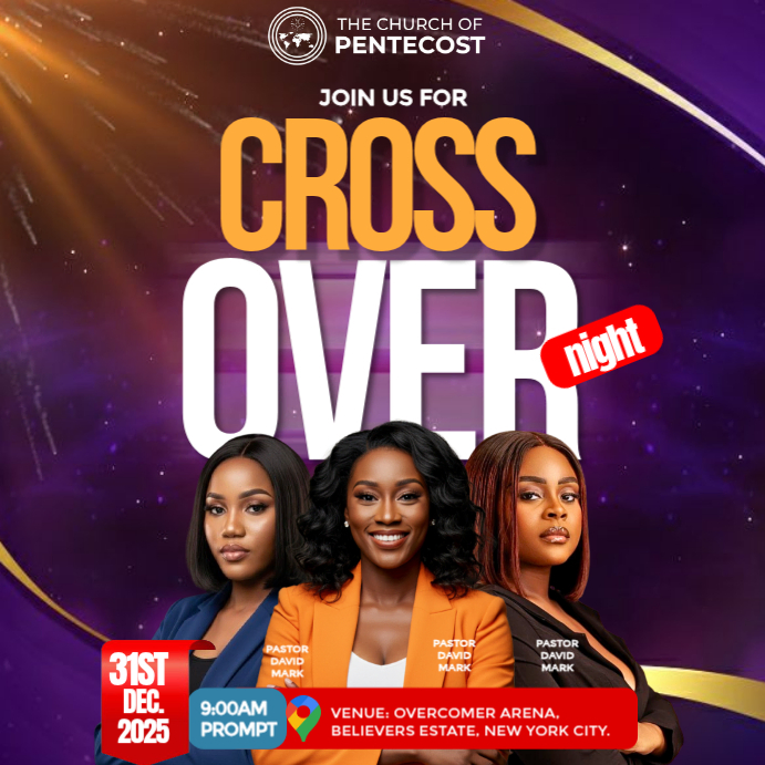 Purple Maximalist Church Cross Over Instagram Post Template | PosterMyWall