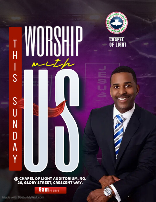 Purple Maximalist Church Flyer (us Letter) Template | PosterMyWall