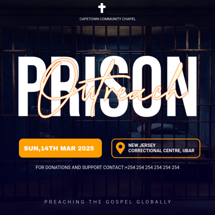 Copy of Purple Maximalist Church Prison Outreach Service Instagram Post ...