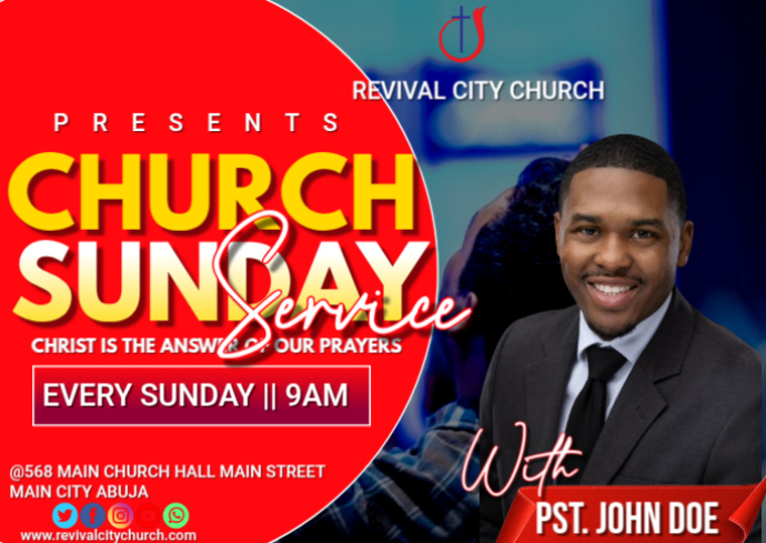 Purple Maximalist Church Sunday Service Postcard Template | PosterMyWall