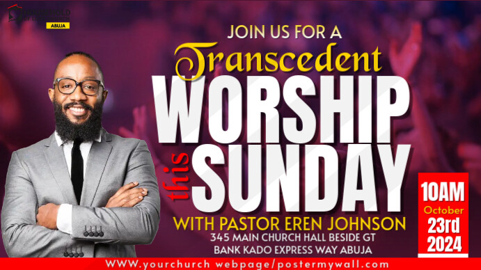 Purple Maximalist Church Twitch Overlay Template | PosterMyWall