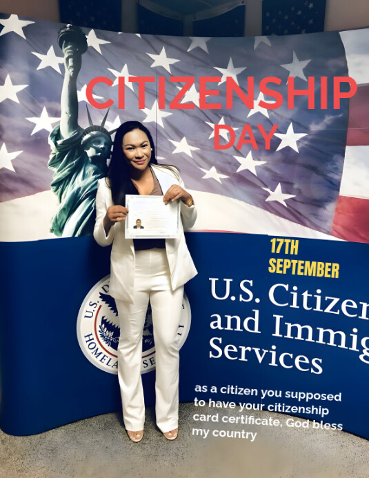 Purple Maximalist Citizenship Day Flyer (us Template | PosterMyWall