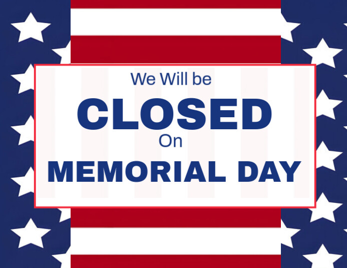 Purple Maximalist Closed For Memorial Day Flyer (us Letter) Template ...