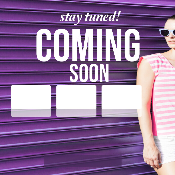 Purple Maximalist Coming Soon Celebration Tem Template | PosterMyWall