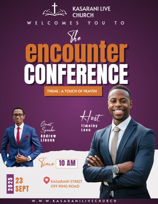 Purple Maximalist Conference Flyer Template | PosterMyWall