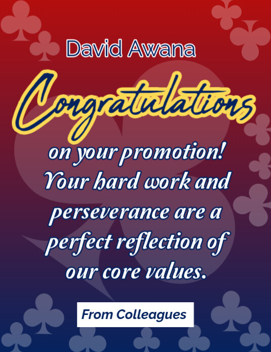 Modèle Purple Maximalist Congratulations On Your Promotion Flyer (us ...