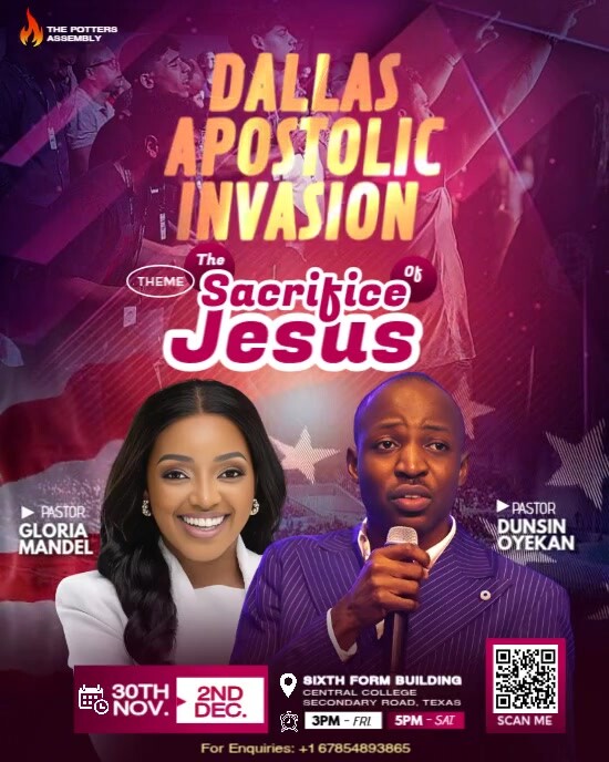Copy of Purple Maximalist Dallas Apostolic Invasion Church Revival ...