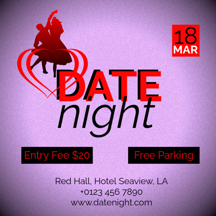 Copy of Purple Maximalist Date Night Instagram Post | PosterMyWall