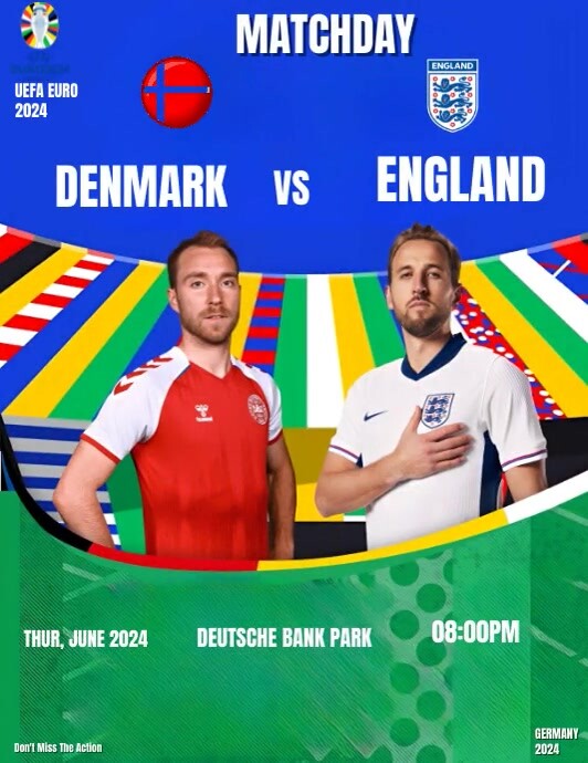 Copy of Purple Maximalist Denmark Vs England Flyer ( | PosterMyWall